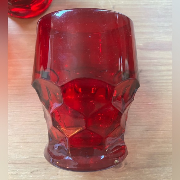 Dining | Vintage Red Viking Glass 4 Drinking Glasses | Poshmark